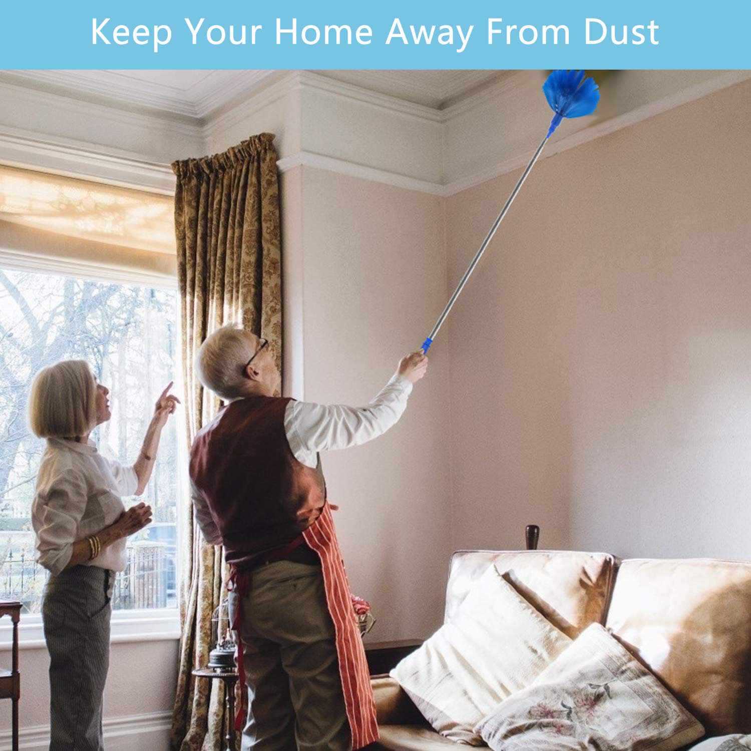 X－MAX FURNITURE Microfibre Duster For High Ceilings, Duster For ...