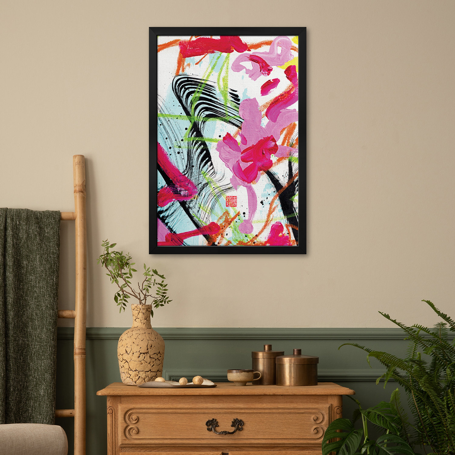 Ivy Bronx Mozart'S Spring Ink Abstraction 1, 2020 - Wall Art Print ...