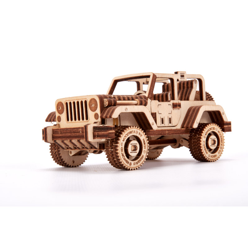 Wood Trick Safari Car Wooden 3D Mechanical Model Kit Puzzle | Wayfair