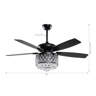 Willa Arlo™ Interiors 52" Wilcher 5 - Blade Crystal Ceiling Fan with ...