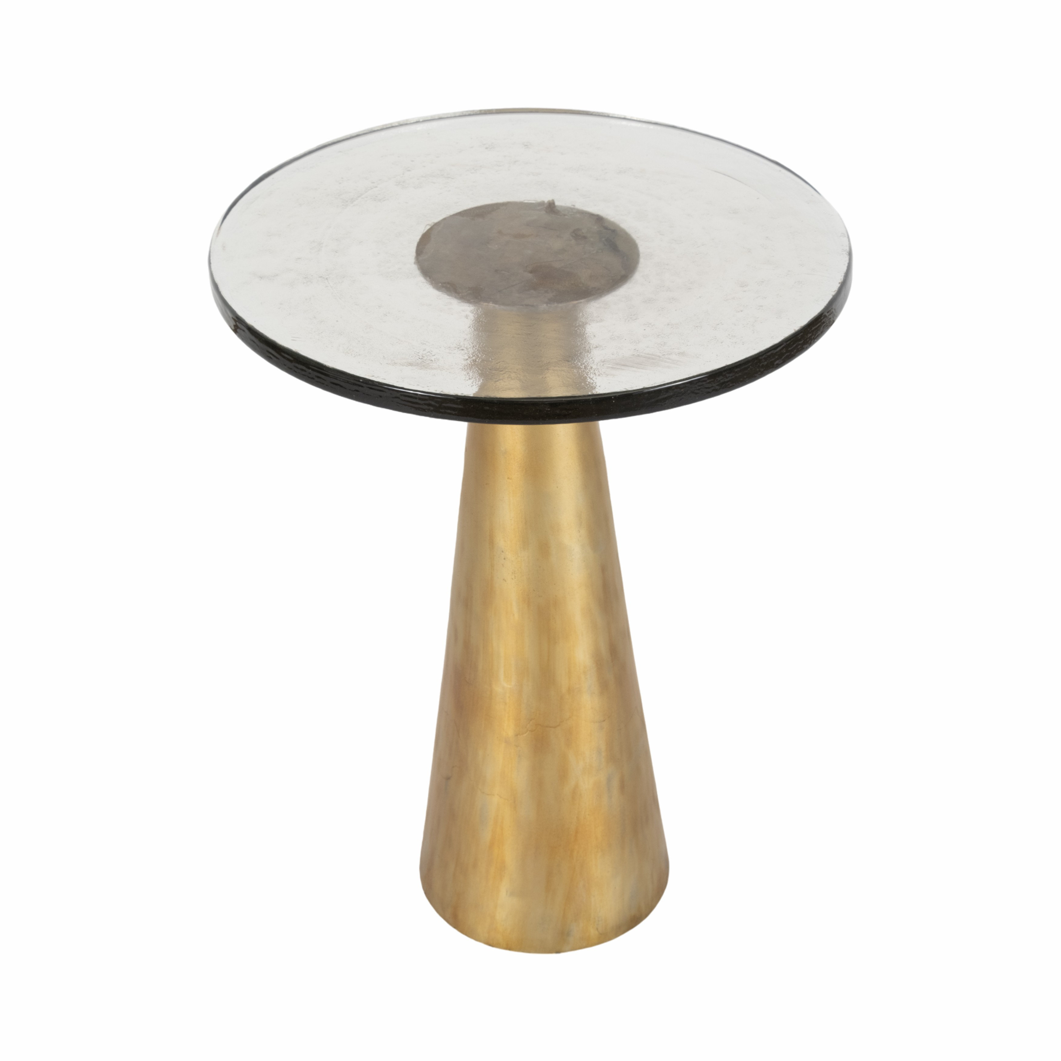 Everly Quinn Metal, 25" Henderson Accent Table, Pewter | Wayfair