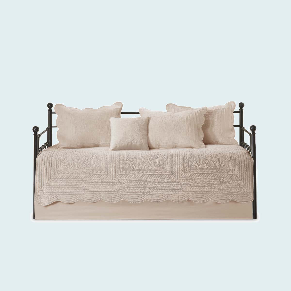 YD Teck 6 Piece Reversible Scalloped Edge Daybed Cover Set Daybed | Wayfair