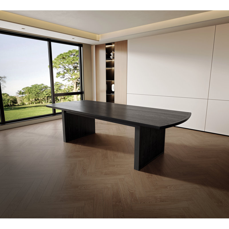 Brayden Studio® Jakeline 100'' Solid Wood Curved Conference Table | Wayfair