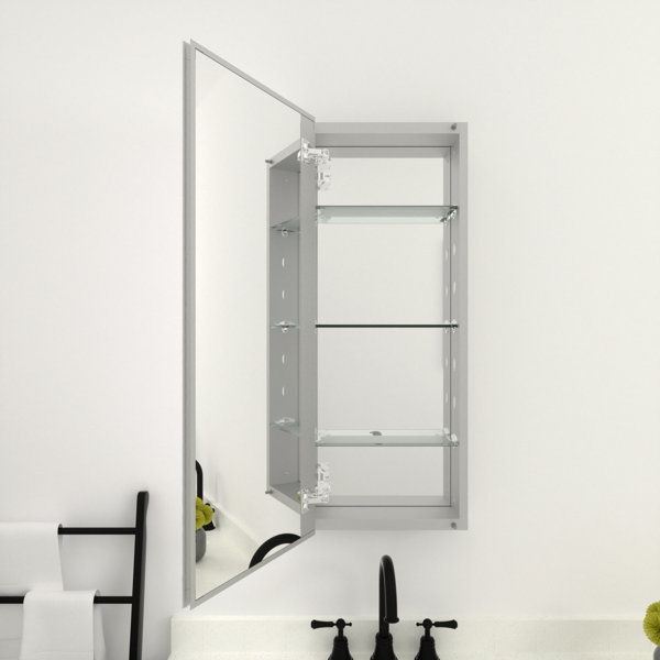 Ebern Designs Pharmacie l 15 po x H 36 po avec tablettes réglables en ...