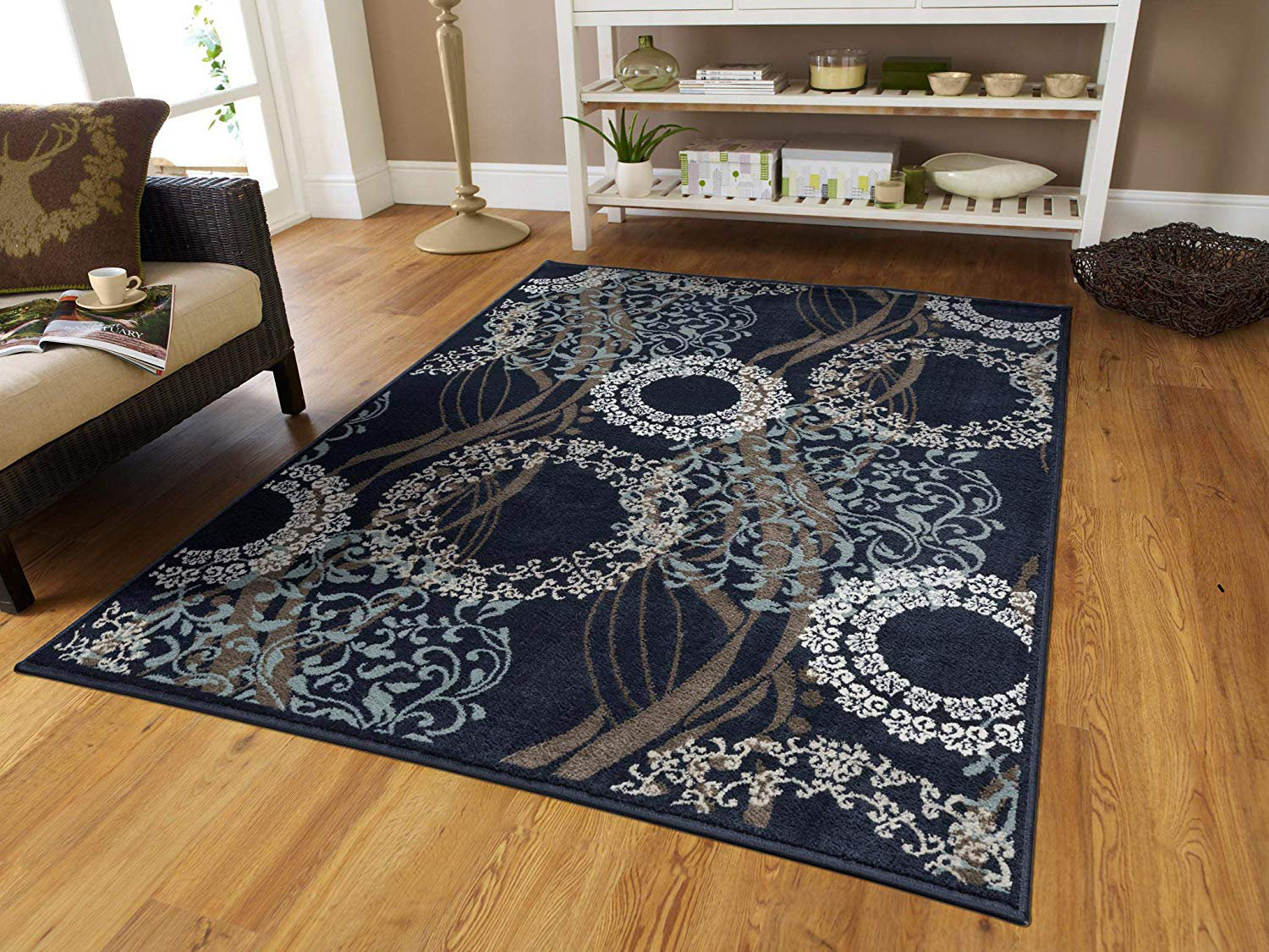 World Menagerie Tapis intérieur / extérieur bleu marine Schroder et Commentaires - Wayfair Canada