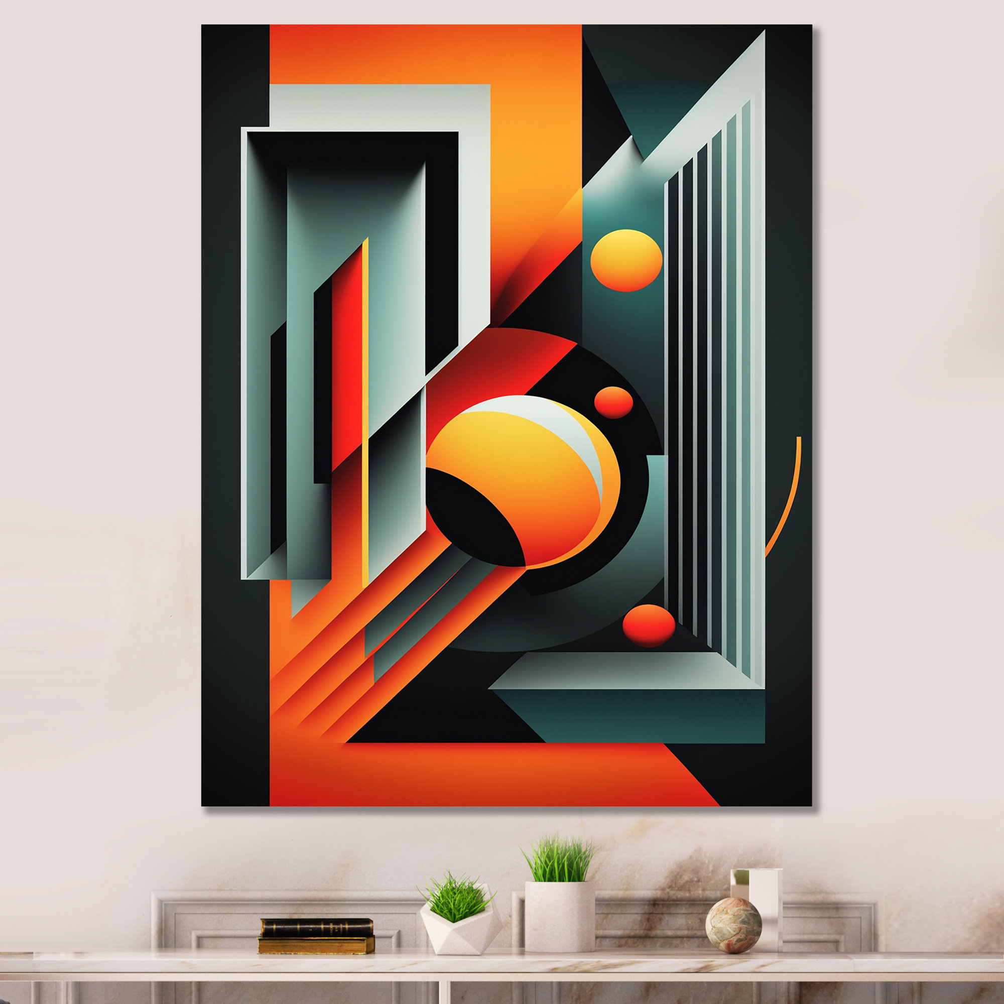George Oliver Retro Elementary Geometrics V - Modern Geometric Metal ...