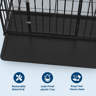 Latitude Run® 42 Inch Heavy-Duty Stainless Steel Dog Crate for Large ...