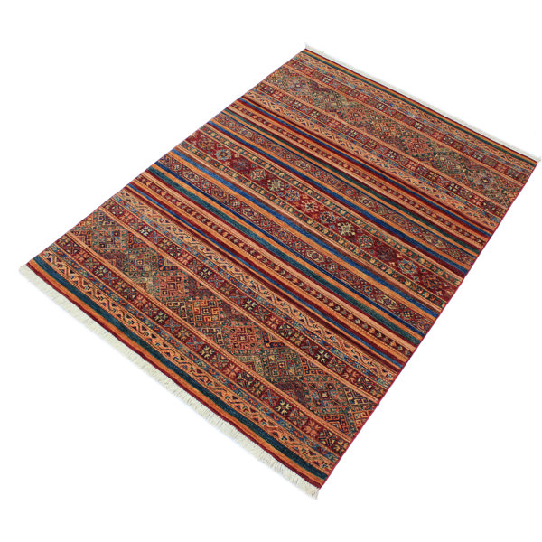 World Menagerie Cartley One-of-a-Kind 5' x 6'9" 2000s Area Rug in Red ...