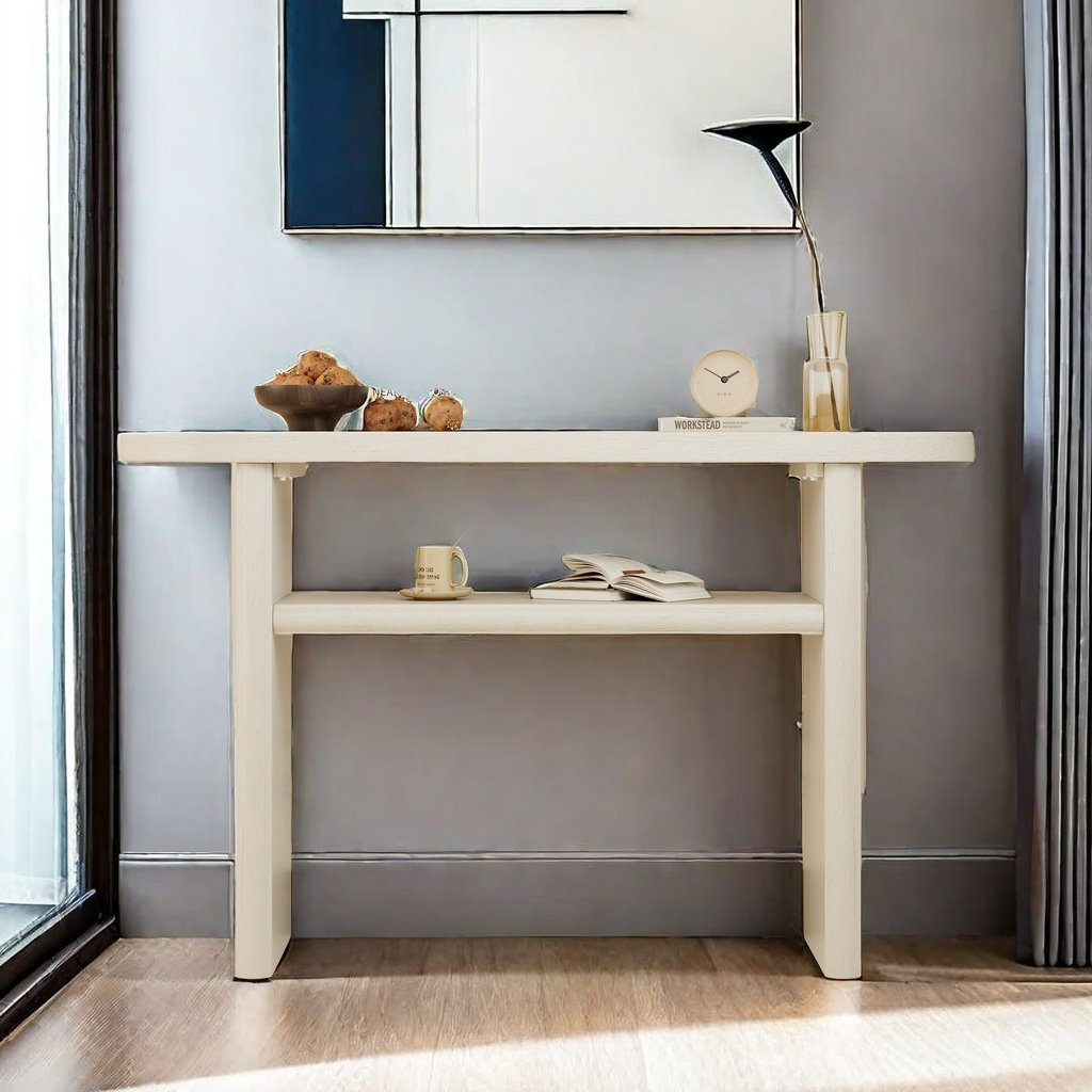 Latitude Run® Elegant Minimalist Console Table With Rounded Edges And ...