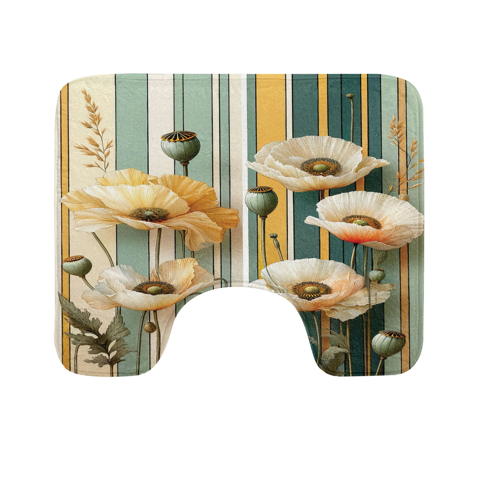 Ophelia & Co. Poppy Toilet Mat U-Shape Bathroom Rug 20" Laurel Green ...