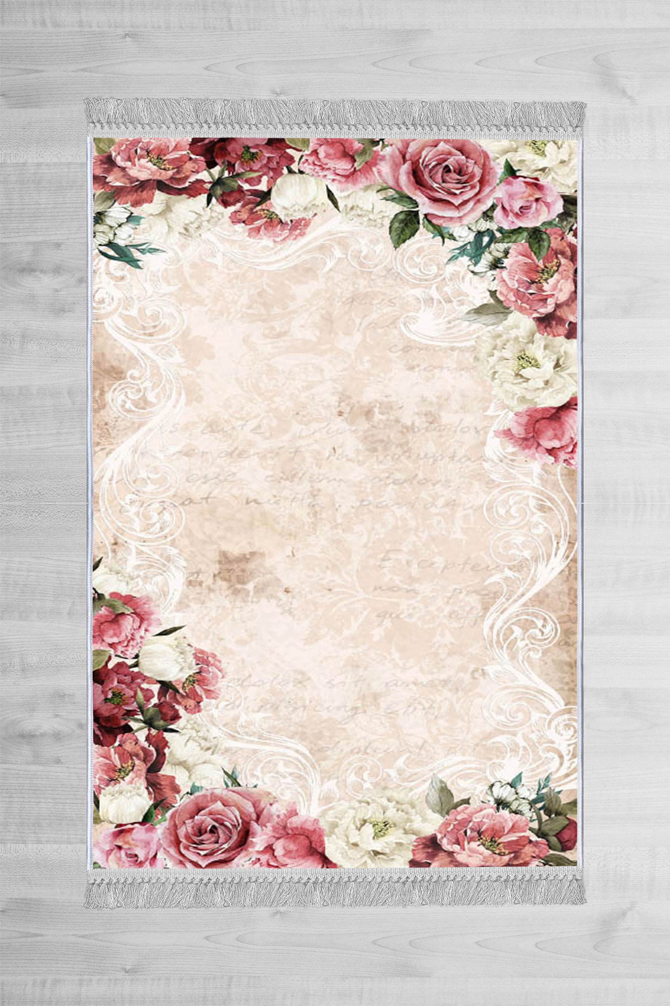 East Urban Home Sheyla Floral Machine Made Flatweave Velvet Area Rug in ...