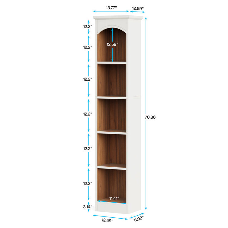 Blue Elephant 180cm Tall Narrow Bookcase | Wayfair.co.uk