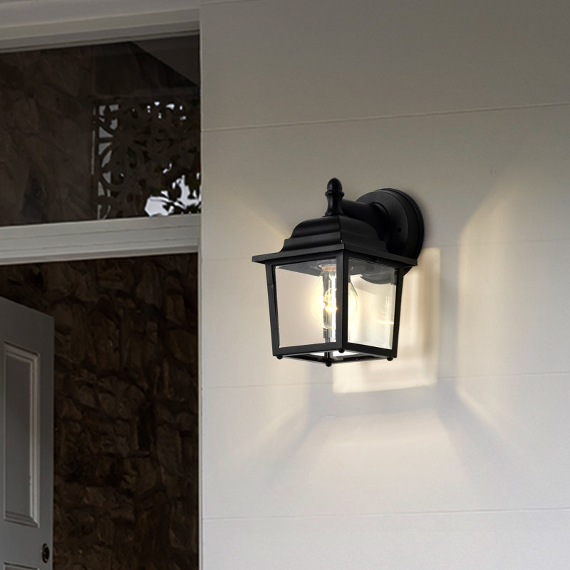 Canora Grey Outdoor Light Fixtures Wall Mount Black Outdoor Wall Light ...