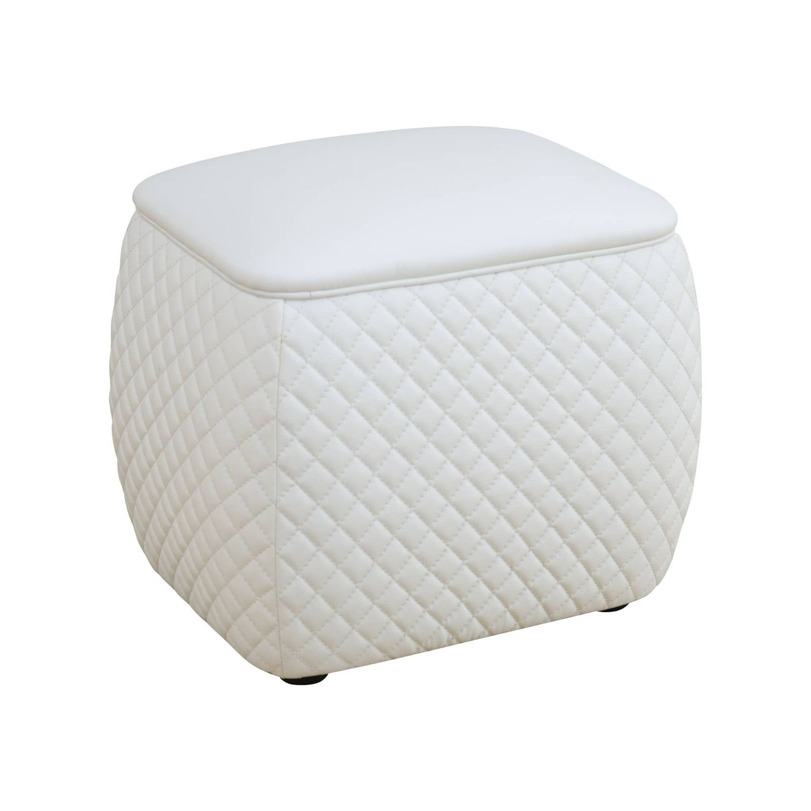 Hobaca Chic White Leather Stool – Scratch-resistant, Pet-friendly & Stylish | Wayfair