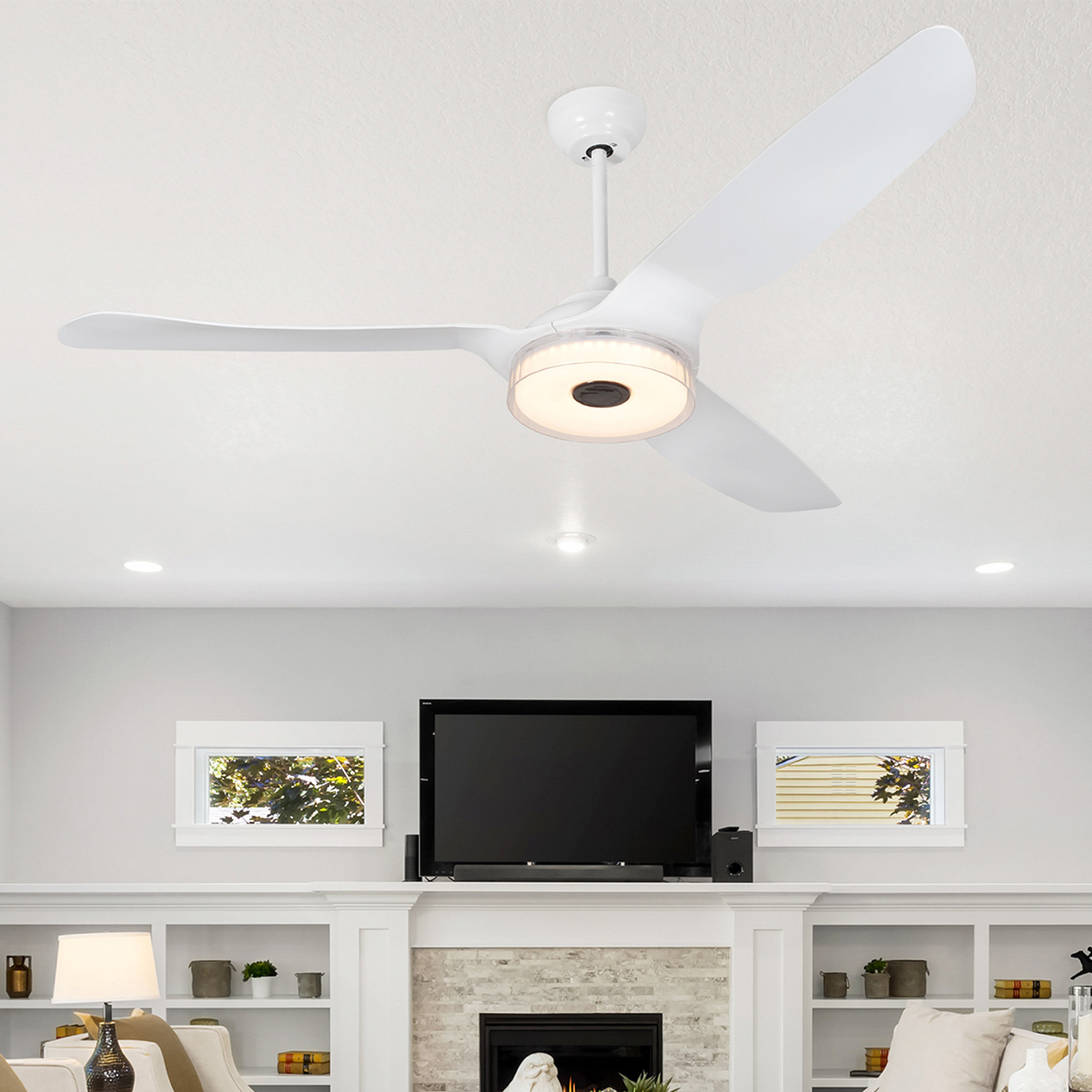 Ivy Bronx 56" Amonii 3 - Blade LED Smart Standard Ceiling Fan with ...