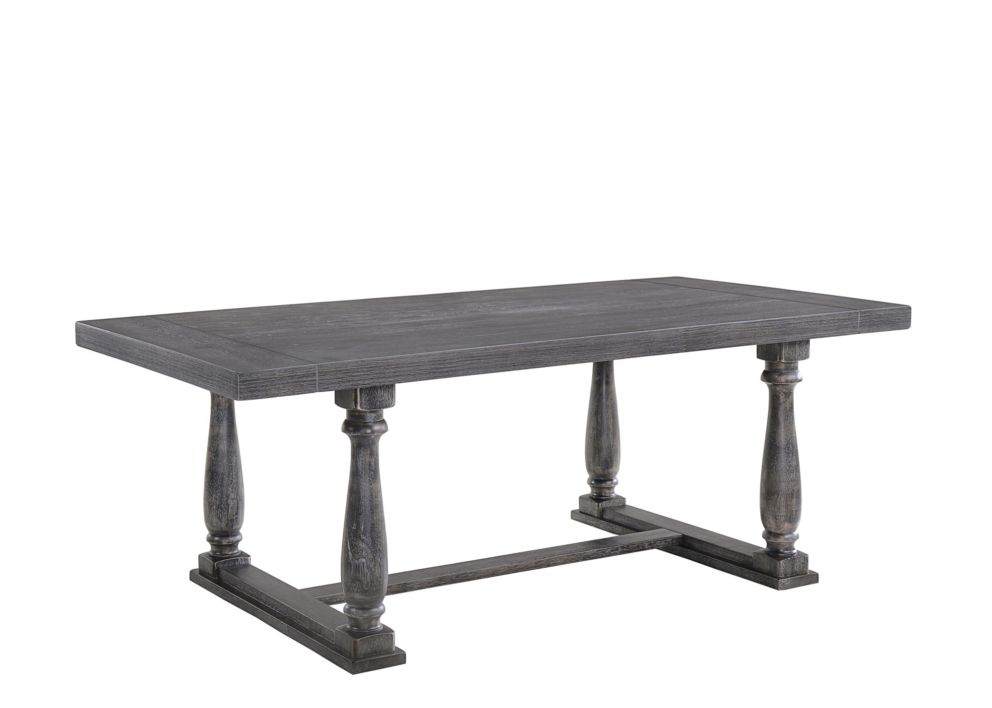 Ivy Bronx Bernard Weathered Oak Finish Dining Table | Wayfair