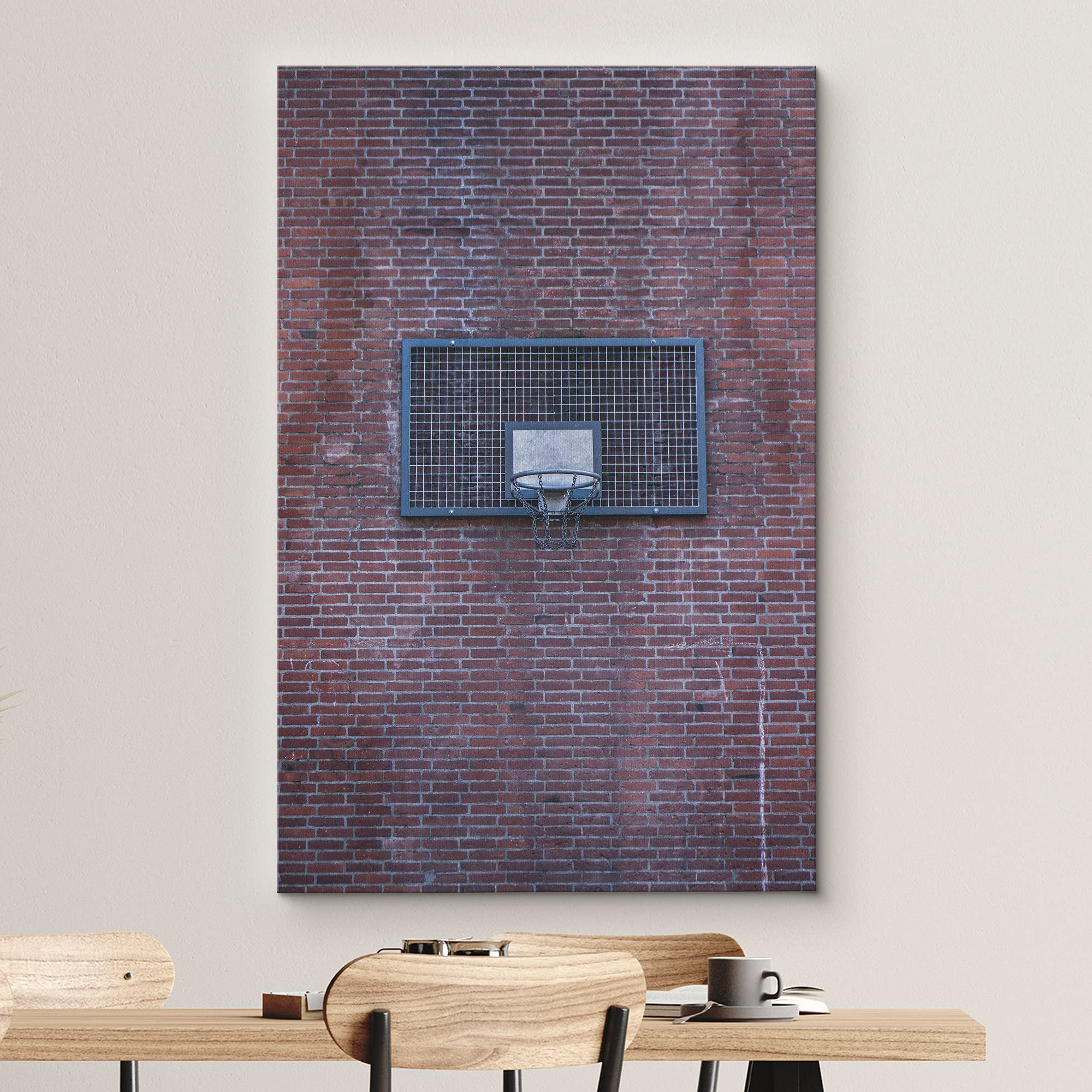 IDEA4WALL Chain Basketball Hoop on Brick Wall Sports Athletes ...