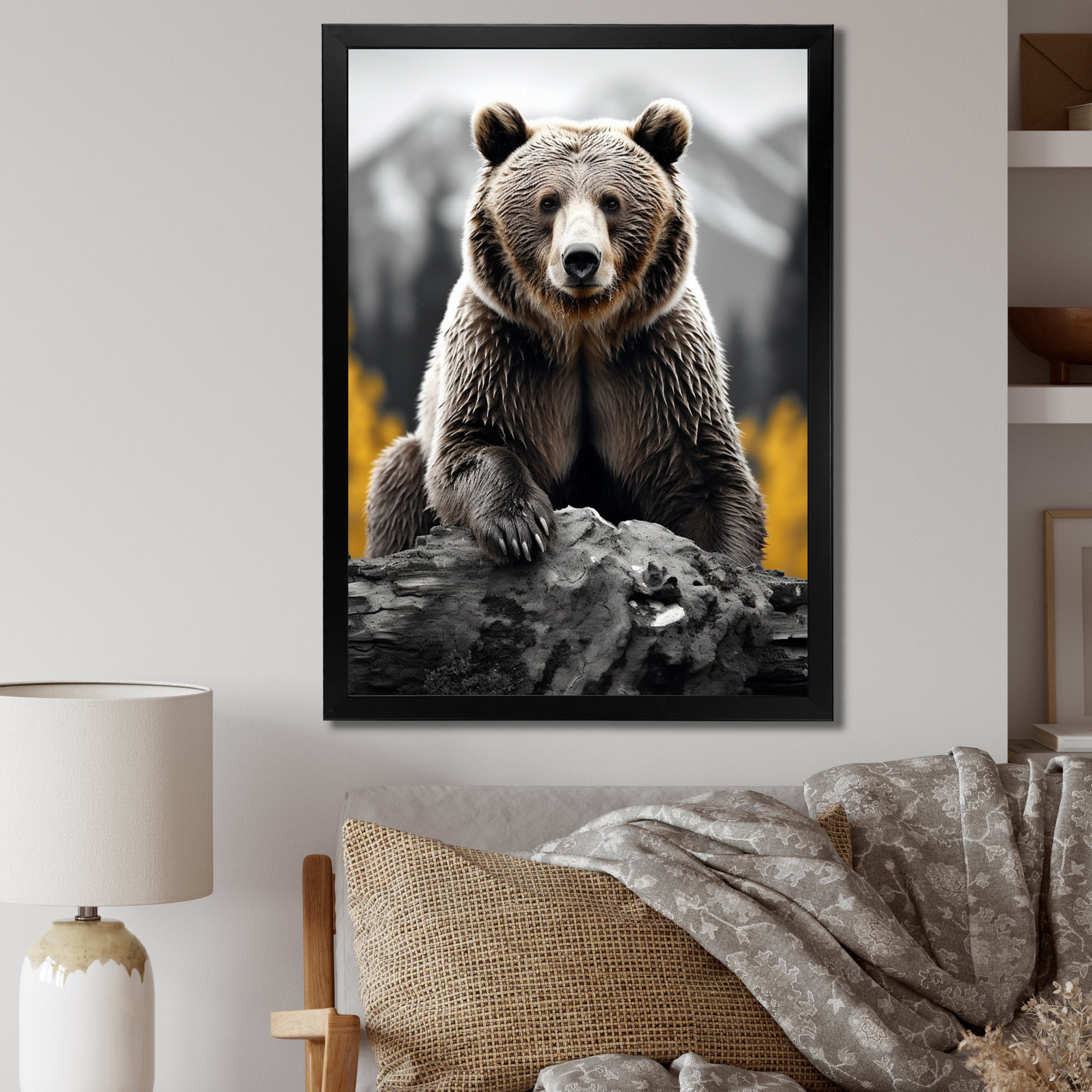 Loon Peak® Muliphen Bear Mighty Bear II Framed On Canvas Photograph ...