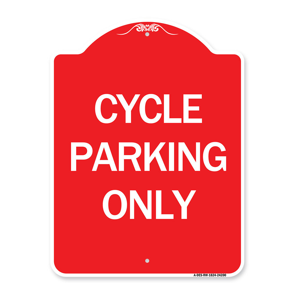 Signmission Designer Series Sign - Cycle Parking Only/24200 | Wayfair