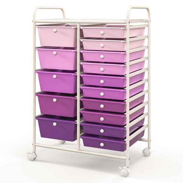 Rebrilliant 15 Drawer Rolling Organizer Cart Utility Storage Tools ...