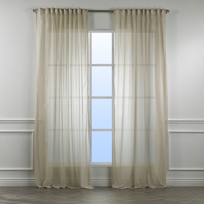 Lilijan Home & Curtain Extra Wide & Extra Long Faux Silk Crep Chifon ...