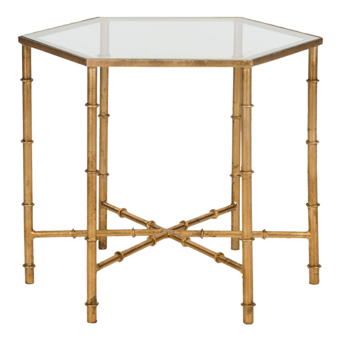 Mercer41 Oxendine Glass Top End Table & Reviews | Wayfair