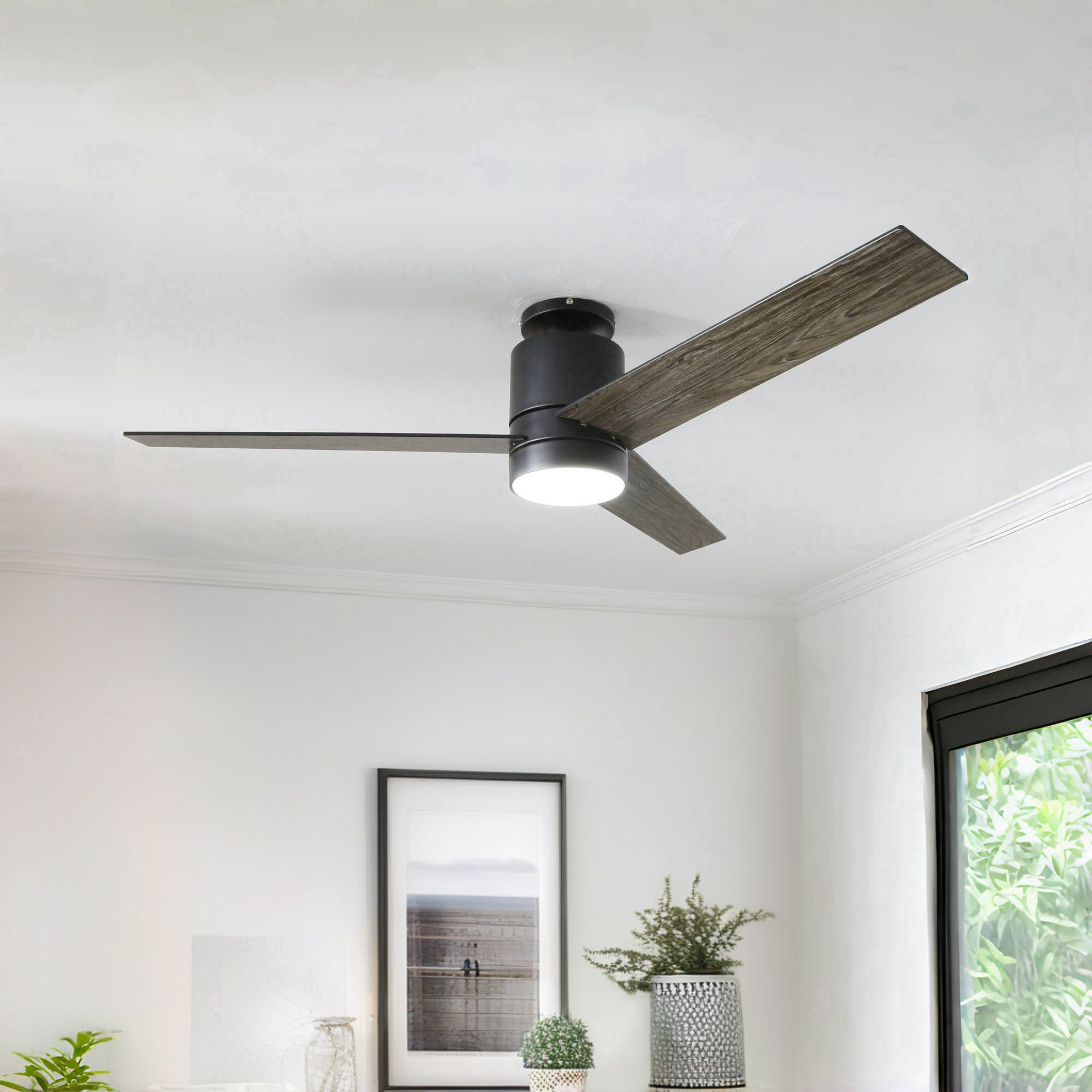 Flybull Bertain 3-Blades 52" Ceiling Fan with Remote Control and LED ...