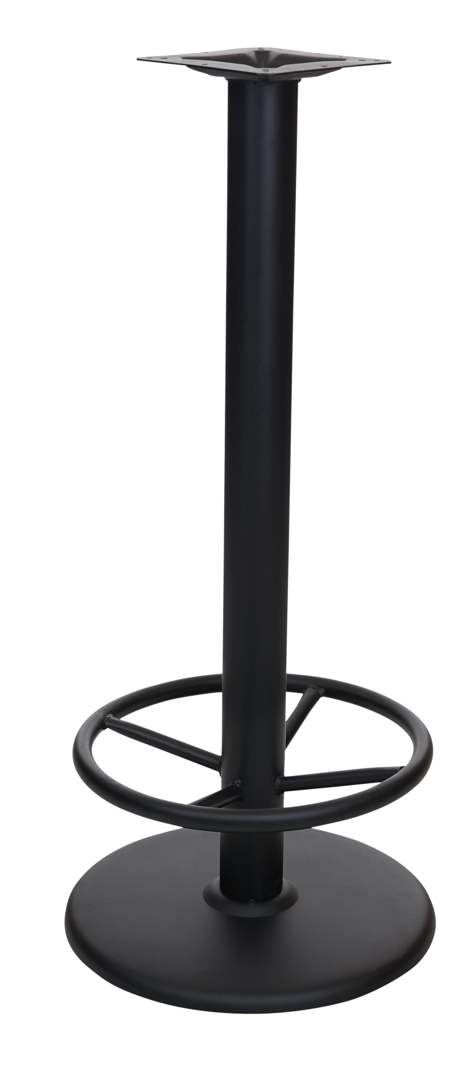 BFM Seating STB Black 18" Round Indoor Bar Height Table Base with Foot ...