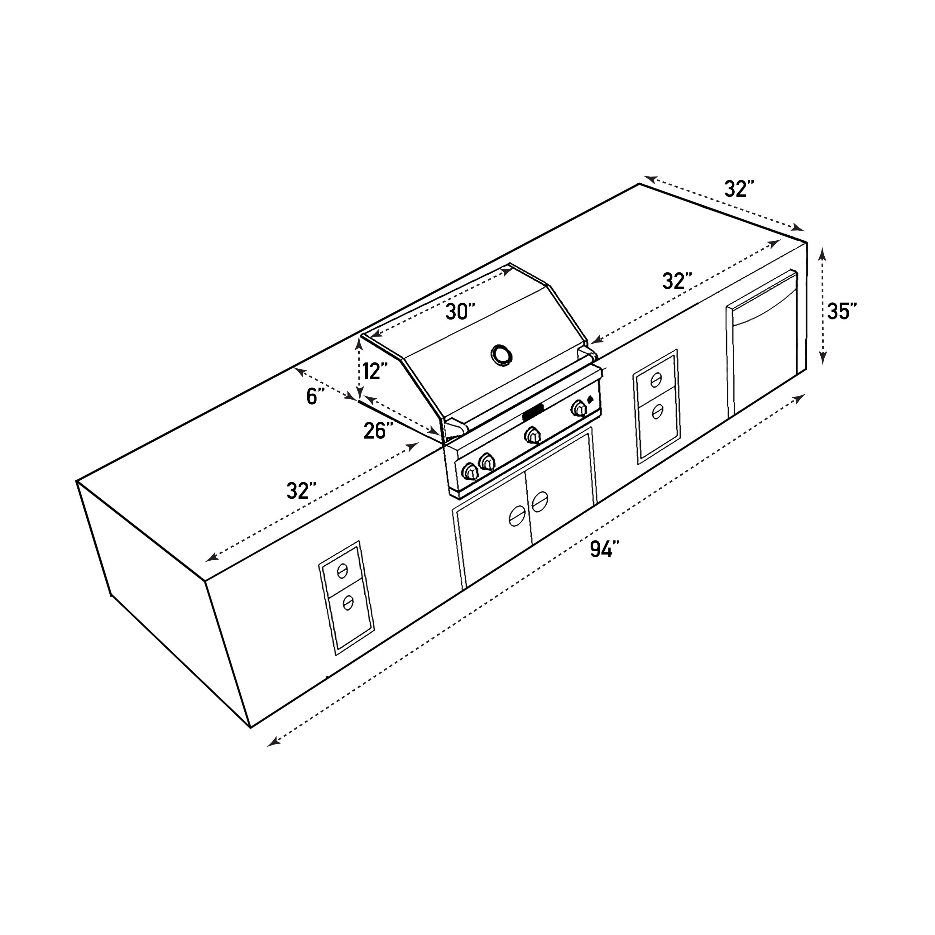 Arlmont & Co. HeavyDuty Waterproof Straight Island Kitchen Cover ...