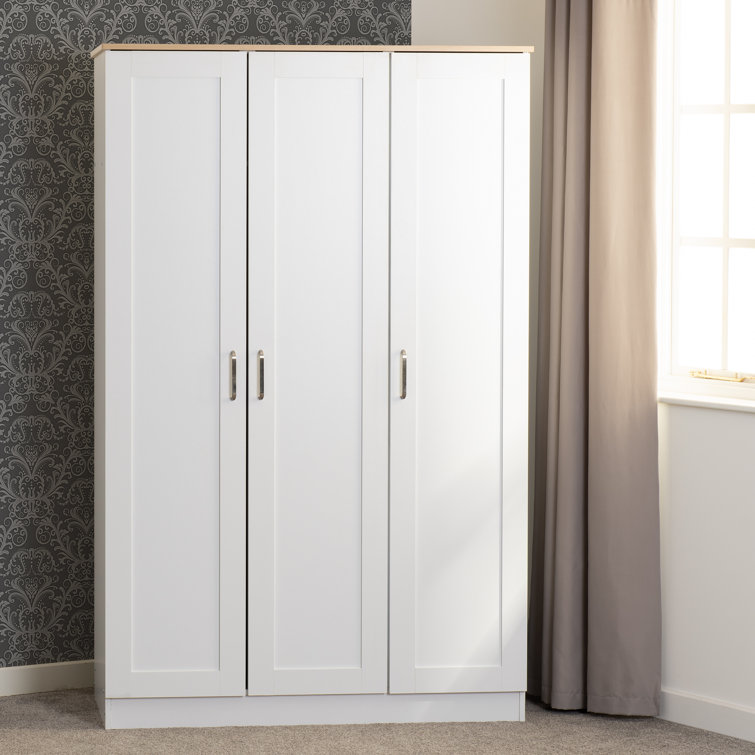 Marlow Home Co. Henryville 3 Door Manufactured Wood Wardrobe & Reviews ...