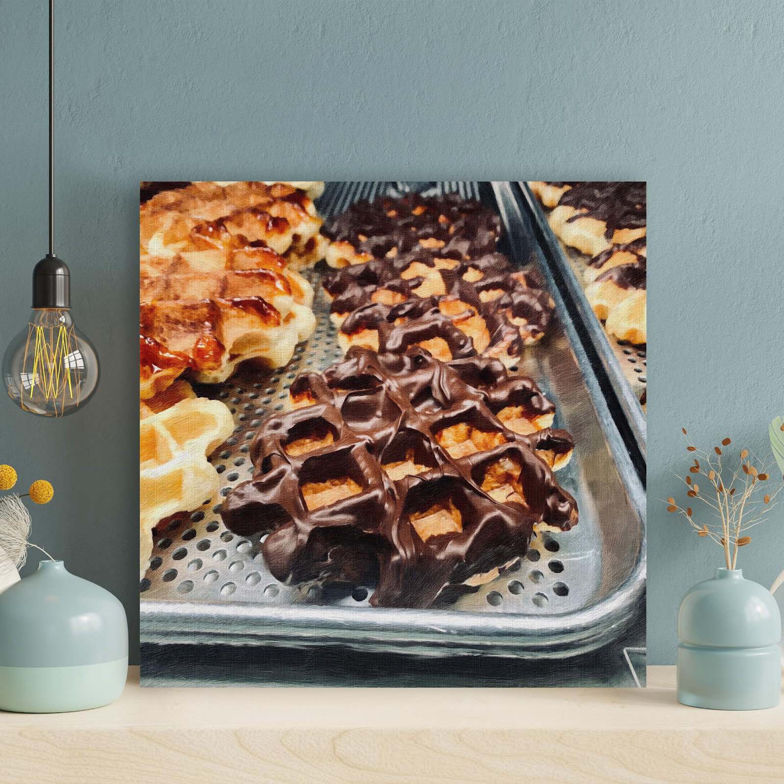 Latitude Run® Waffles On Tray - 1 Piece Square Graphic Art Print On ...