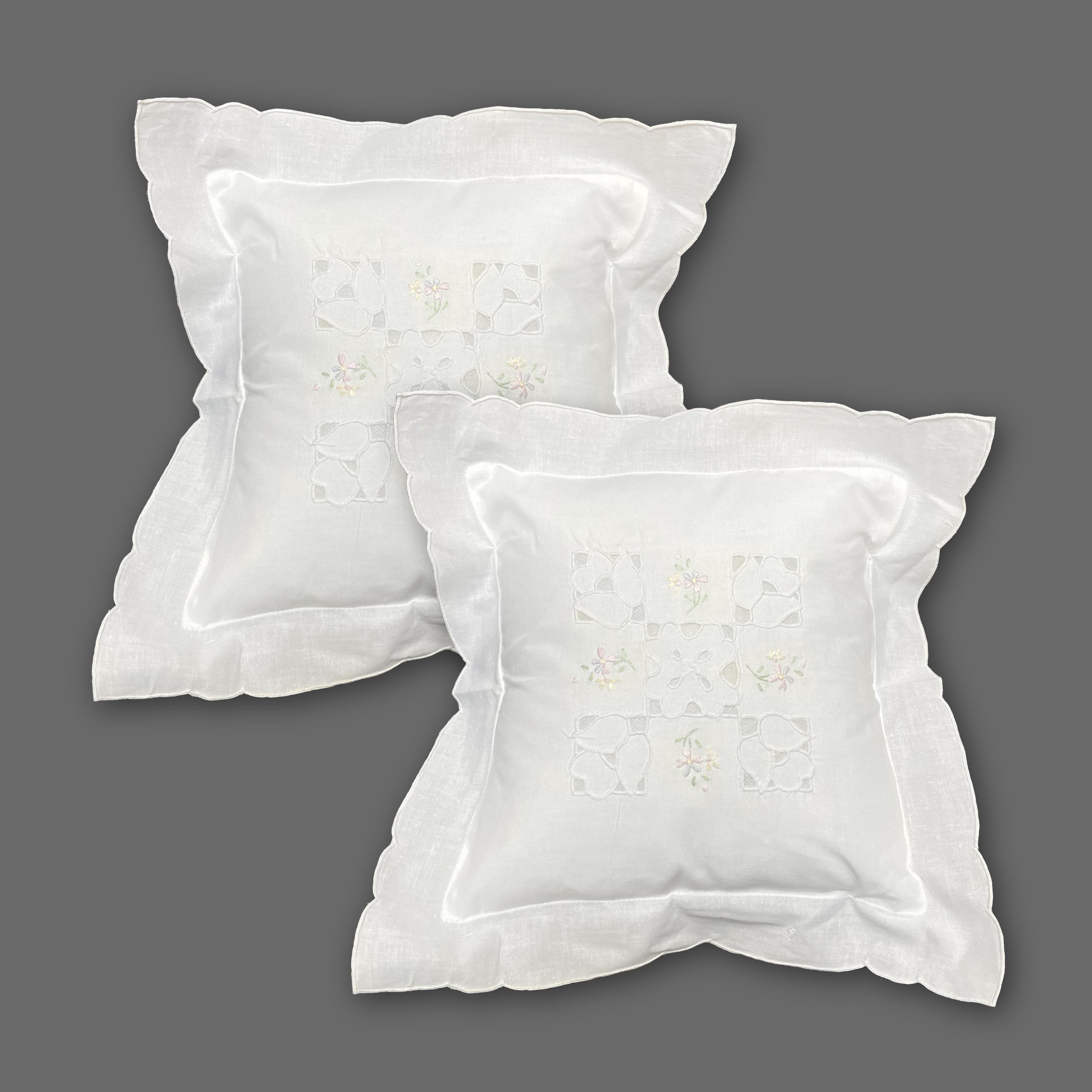 Modern Heirloom Clara Cutwork Embroidered 2-Piece Pillow Set | Wayfair