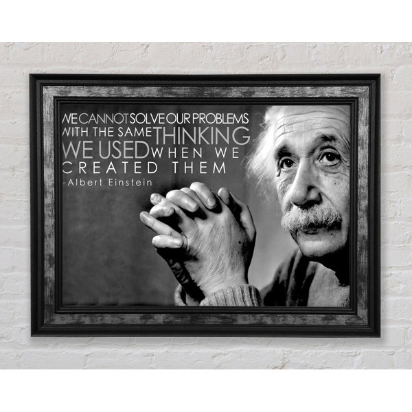 Bright Star Motivational Quote Einstein Thinking - Single Picture Frame ...