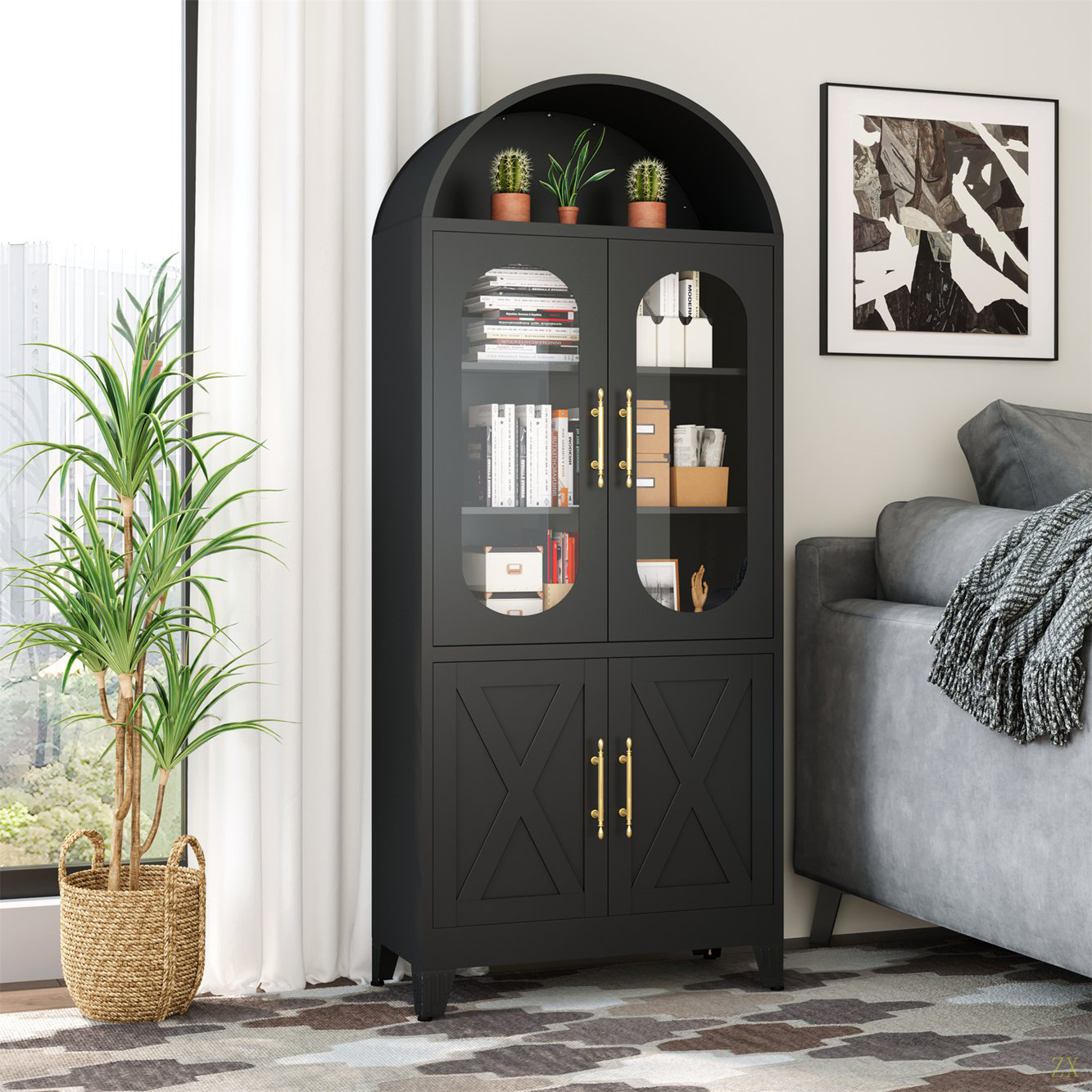 Ophelia & Co. 73-Inch (Approximately 185.4 Cm) High-Metal Arched ...