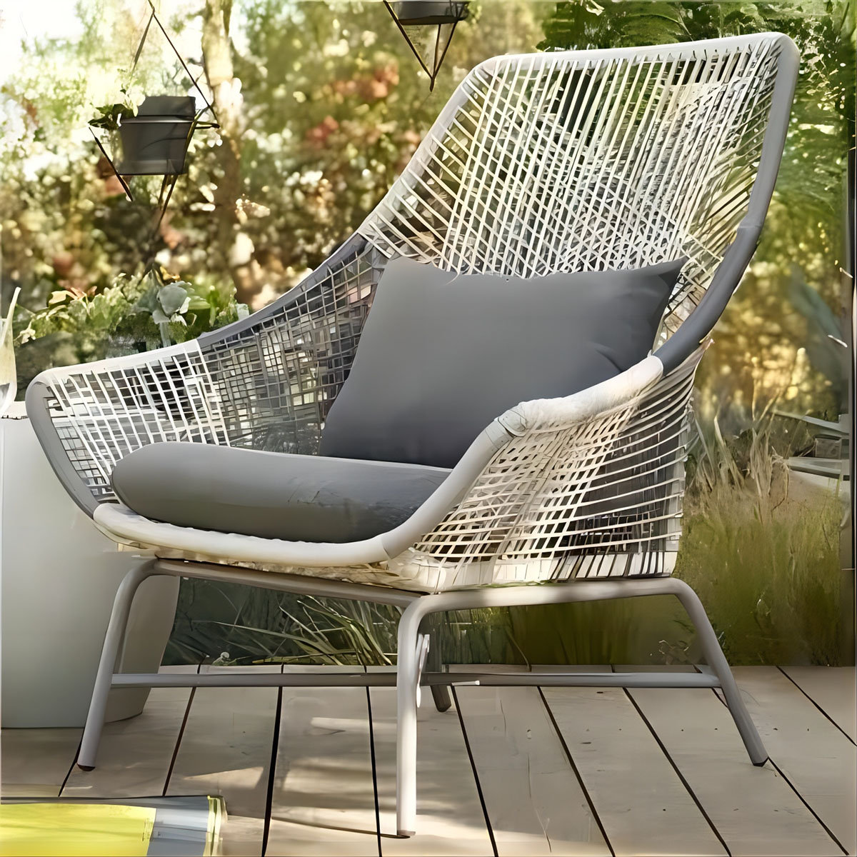 Hokku Designs Reslier Outdoor Wingback Chair Lounge Chair | Wayfair