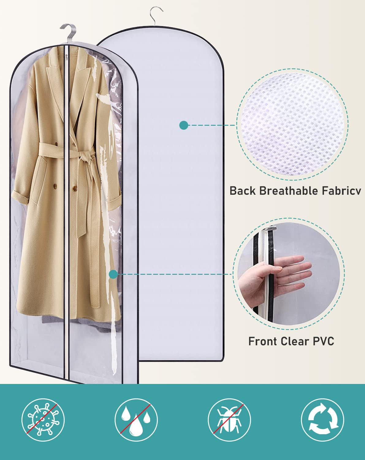 Rebrilliant Oroville 24'' Polyethylene Plastic Garment Rack Covers ...