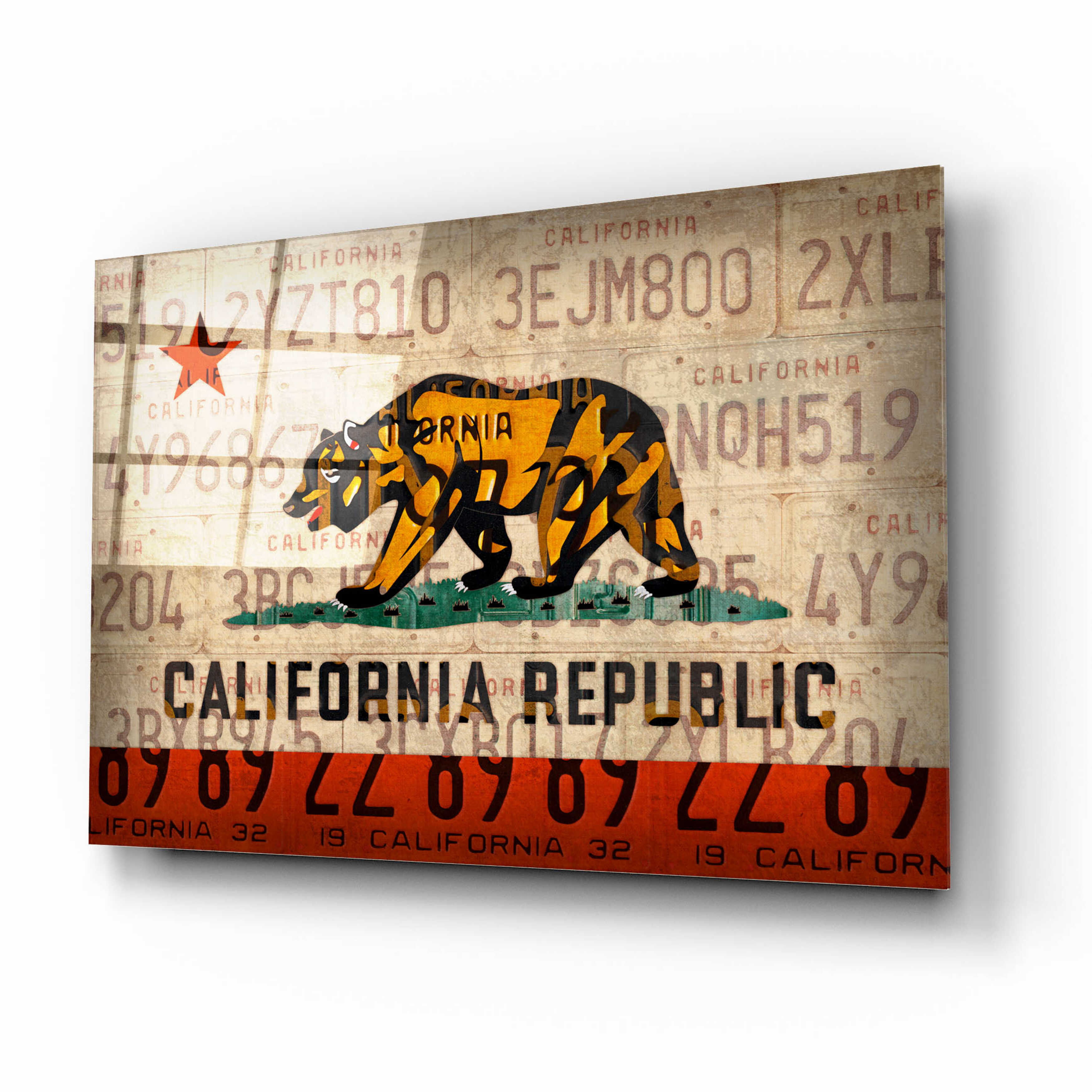 Williston Forge Cali State Flag License Plates On Plastic / Acrylic by ...
