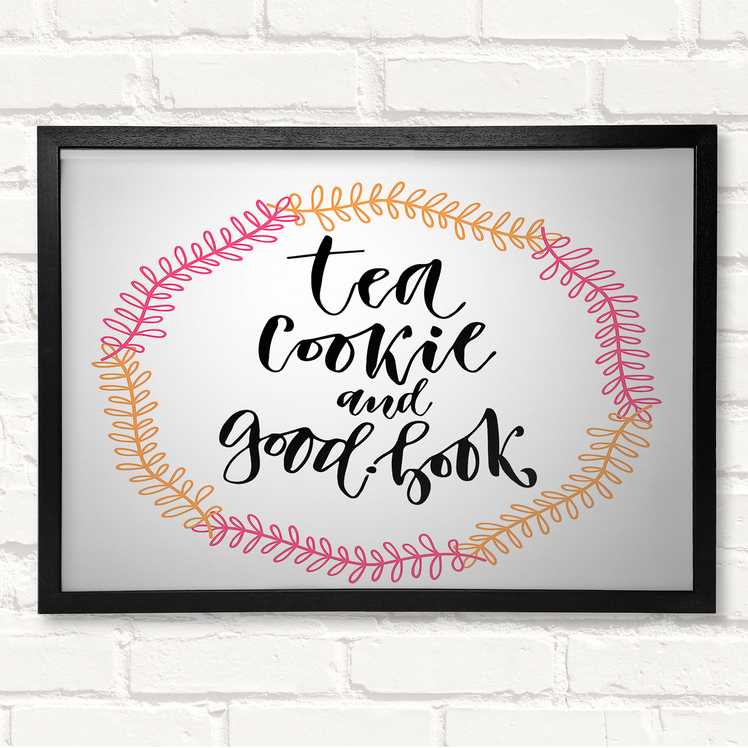Happy Larry Tea Cookie And A Good Book Framed Print | Wayfair.co.uk