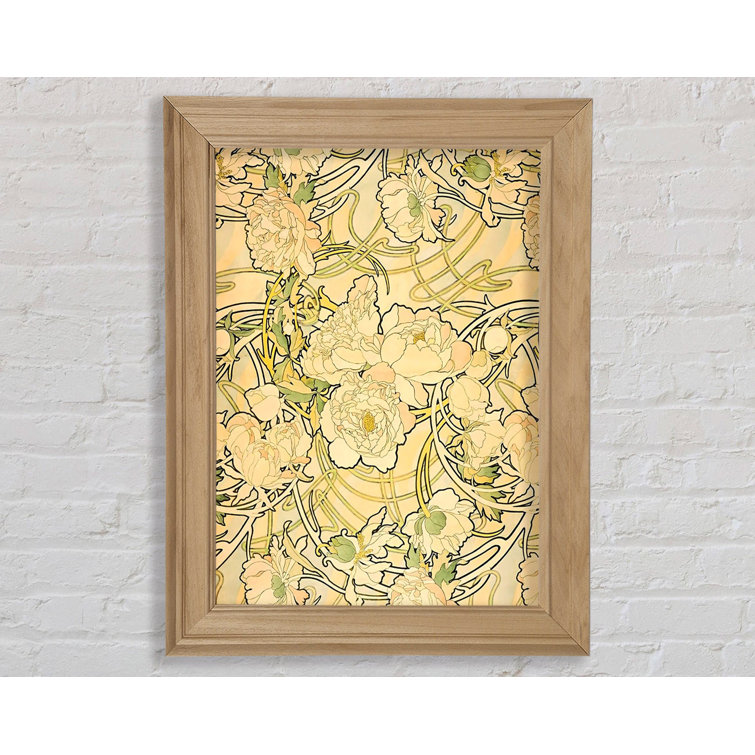 Bright Star Alphonse Mucha Peonies - Single Picture Frame Art Prints ...