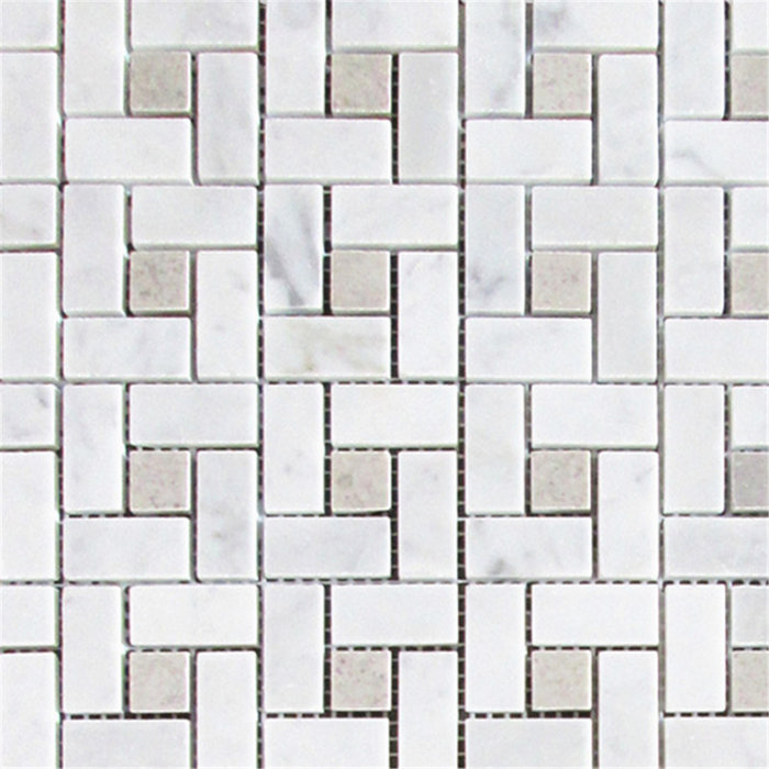 Marble Online 12" x 12" Marble Pinwheel Mosaic Wall & Floor Tile | Wayfair