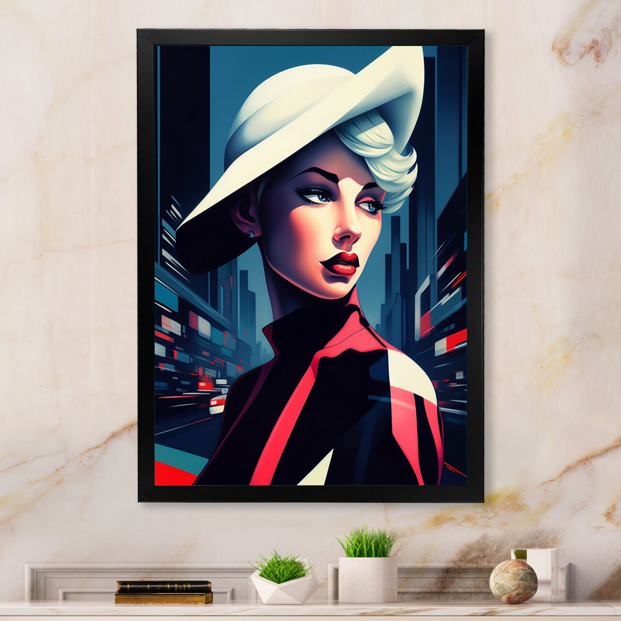 Mercer41 Stunning Female In The City Framed On Canvas Print - Wayfair ...