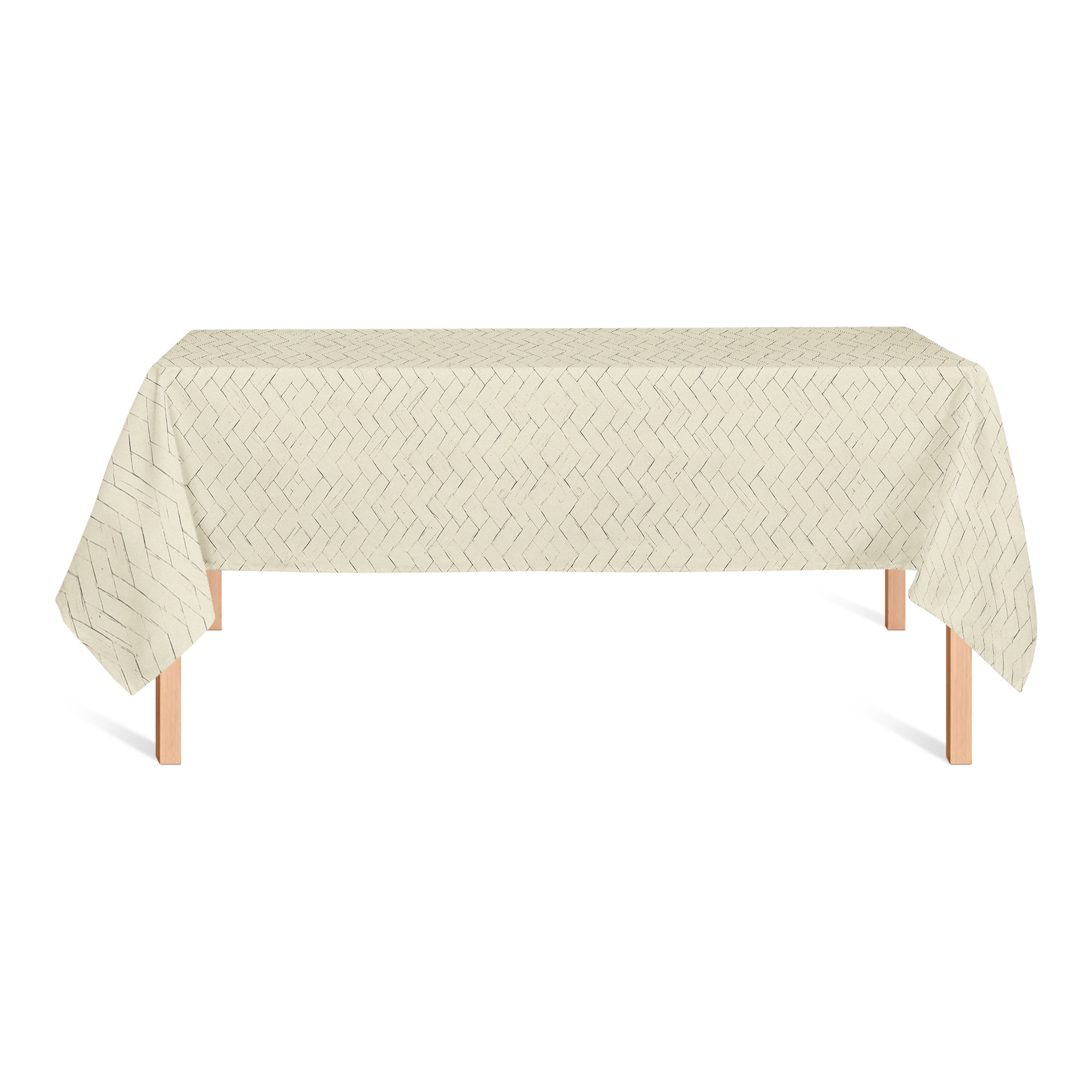 Designs Direct Creative Group Woven Texture Gray 2 Tablecloth | Wayfair