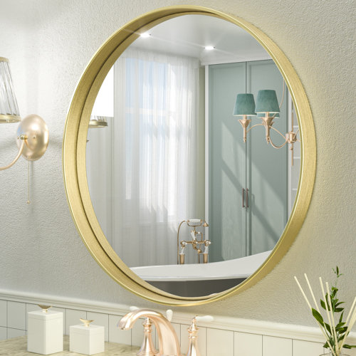 Gold Round Wall Mirrors You'll Love | Wayfair