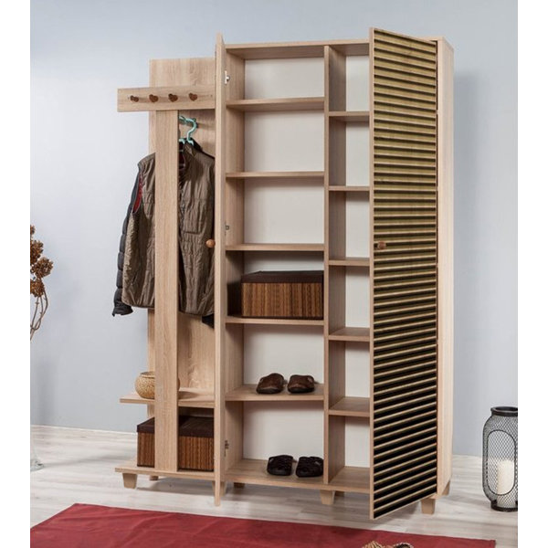 East Urban Home Adia Hall Tree with Shoe Storage | Wayfair