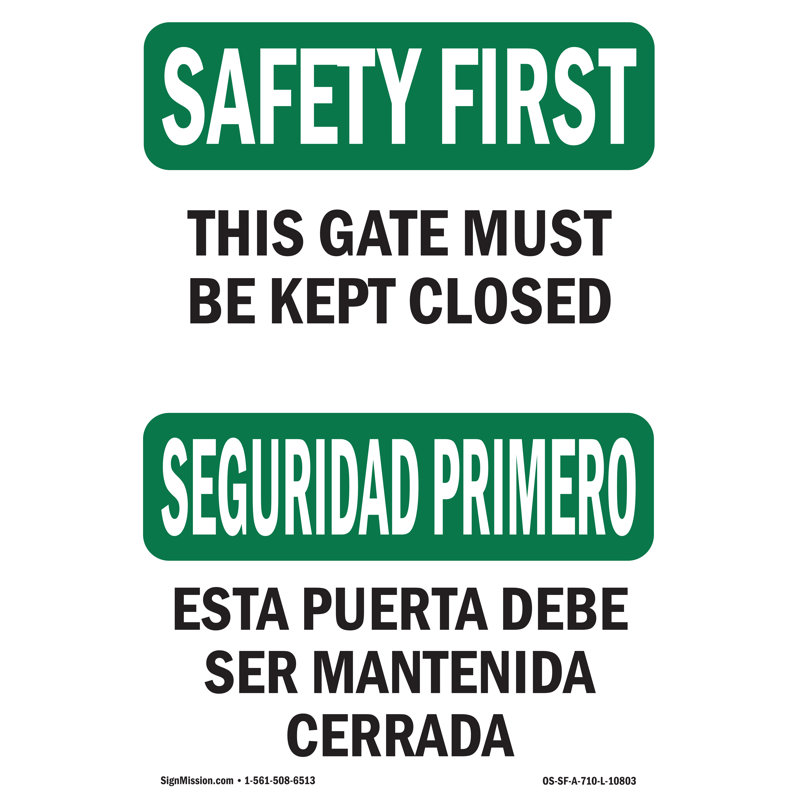 SignMission Osha Safety First Sign | Wayfair