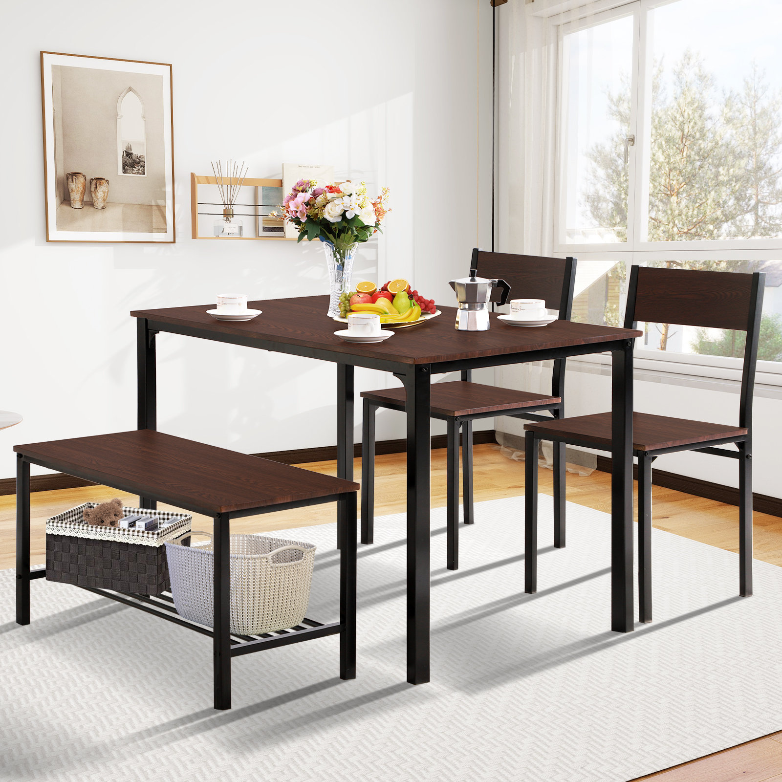 Ebern Designs Andrine 43.3'' L x 27.5'' W Dining Set | Wayfair