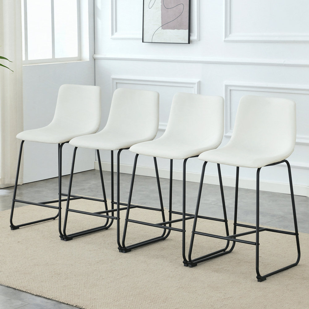 17 Stories Set of 2 Material Bar Stools | Wayfair