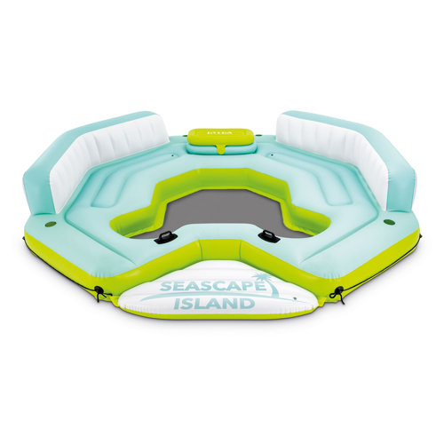 Intex Seascape Island Inflatable Water Lounge with Built In Cooler and ...