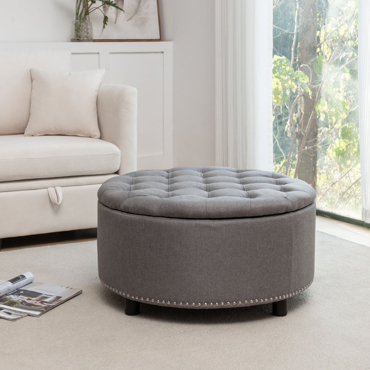 Wade Logan® Alessandro Fabric Upholstered Storage Ottoman & Reviews ...