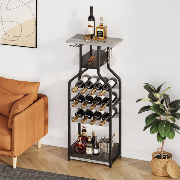 Trent Austin Design® Reith 18 Bottle Floor Wine Bottle & Glass Rack ...
